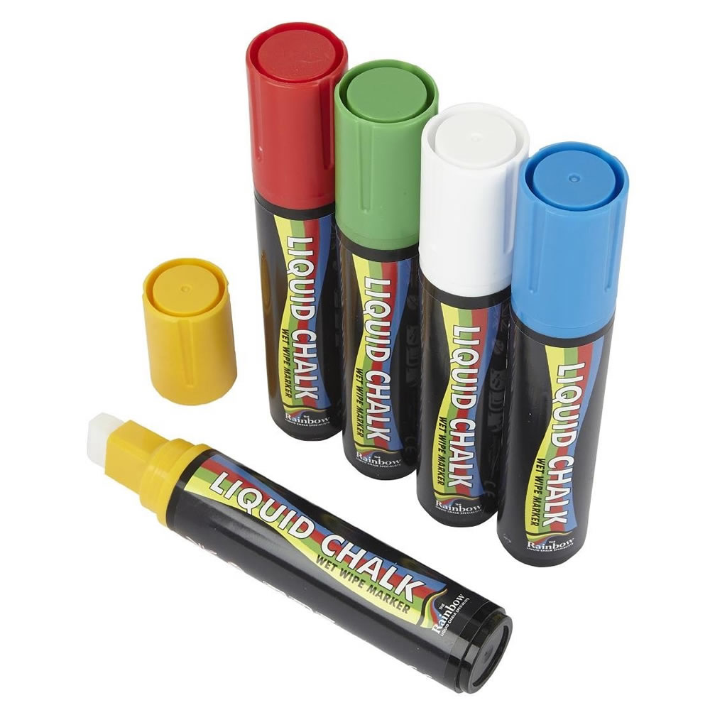 Rainbow Chalk Pens - Pack of 5 - 15mm Nib